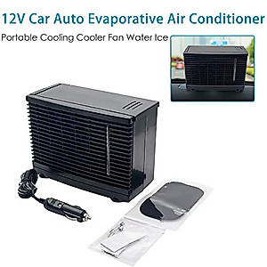 MASO 12V Mini Air Conditioner Home Car Cooler Cooling Water Evaporative Fan whith Evaporative Portable