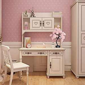 COLORLIFE Birthday Mother's Day Valentine's Day for Mom Women Daughter Wife Girlfriend Sister Pink Flower Rose Tree lamp Cute Room Decor for Bedroom Livingroom