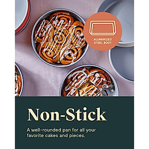 Caraway 9” Circle Pan - Non-Stick Ceramic Coating - Free From Forever Chemicals - Perfect for Birthday Cakes, Tartes, & More - Cream