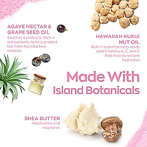 Hanalei Cruelty-Free | Paraben-Free | Hydrating Lip Treatment Balm to Soothe Dry Lips | Infused with Kukui Oil, Shea Butter, Grapeseed Oil | Made in USA | Multi-colored Travel-Size 3 Pack(5ml x 3)