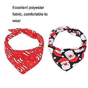 YUDANSI Christmas Dog Bandanas Hat Set, Red Dog Triangle Scarf Dog Costumes Headwear, Christmas Pet Bibs for Dog, 3 Pack Dog Christmas Party Outfit, Gift for Small Medium Large Dogs(Santa Snowflake)