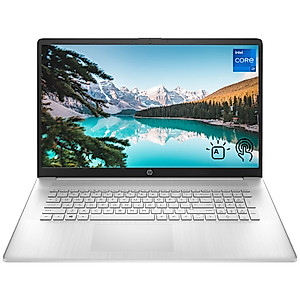 HP 17 Laptop, 17.3'' HD+ Touchscreen, Intel Core i7-1165G7 Processor, 32GB DDR4 RAM, 1TB PCIe SSD + 1TB HDD, Backlit Keyboard, HDMI, Windows 11 Home, Silver