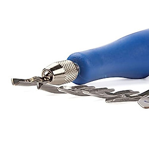 Falling in Art Block Cutters- Craft Linoleum Carving Tools with 6 Type Blades and 2 Plastic Storage Handles