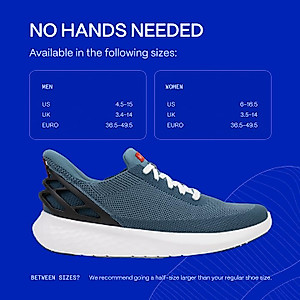 Kizik Athens Deep Sea Shoes, Slip-On Sneakers for Work, Walking, Unisex, Sizes 7, 8.5, Memory Foam Insole, Low Top, Casual