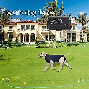 Electric Dog Fence, Waterproof and Battery-Operated Training Collar, Above Ground & Underground Dog Fence Containment System, Suitable for Small, Medium, Large Dogs,for1dog