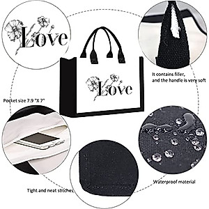 Wvnxnv Canvas Tote Bag, bridesmaid gifts, birthday gifts for women,gifts for women, It's a gift of love for women,Suitable for mom,teachers, friends.It's a necessity for vacations, weddings, trips.