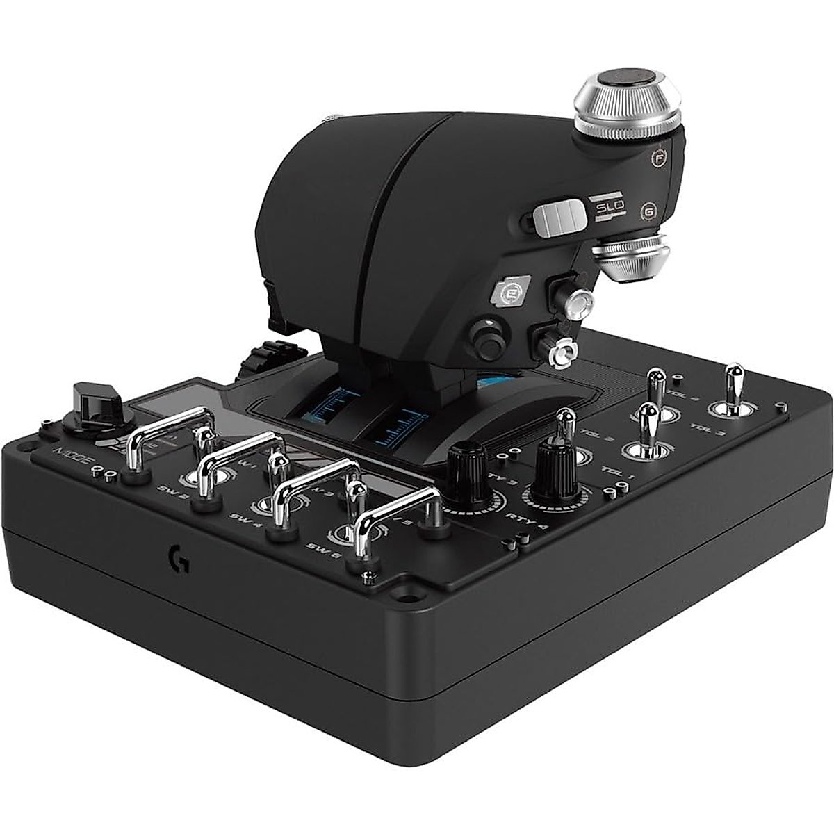 Logitech G X56 H.O.T.A.S Throttle and Joystick Flight Simulator Game Controller, 4 Spring Options, +189 Programmable Controls, RGB Lighting, 2x USB, PC - Black