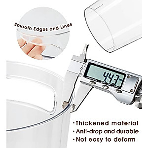 SAROSORA Trash Can 1.3 Gallon / 5 Liter 2-Pack Portable Small Wastebasket Mini Garbage Can Ice Bucket for Kitchen Bathroom Office Bedroom Living Room (Transparent, 2)