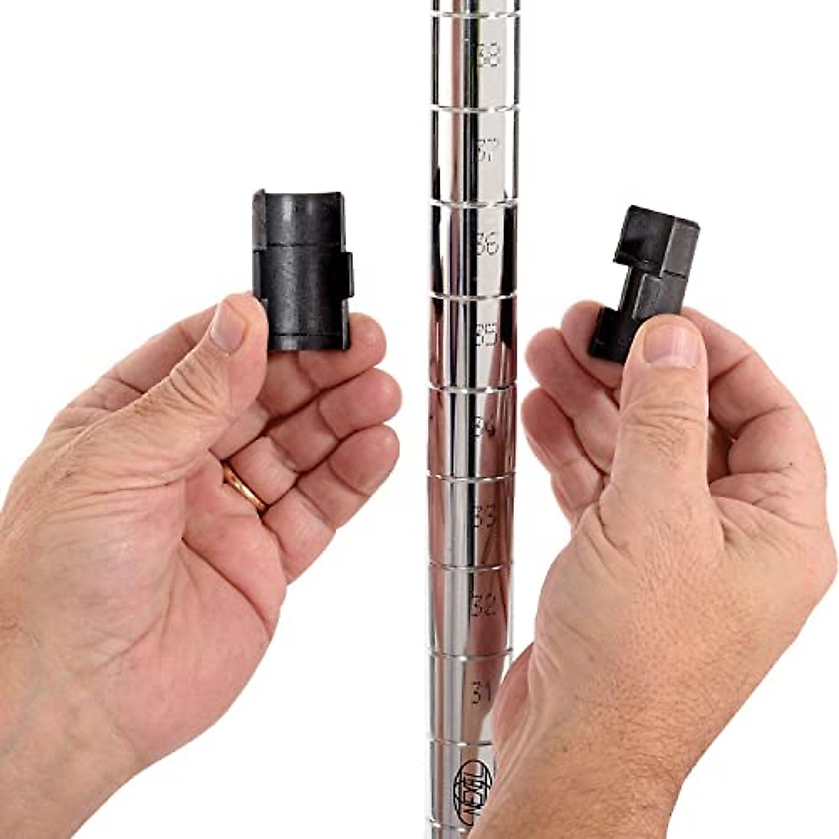 Nexel 12" x 36" x 54", 4 Tier Adjustable Wire Shelving Unit, NSF Listed Commercial Storage Rack, Chrome Finish, leveling feet