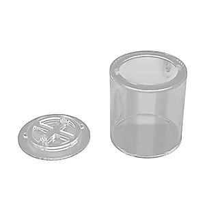 Acrylic Mini Reptile Tank Habitat Cricket Terrarium Reptile Breeding Case Circular with Top Cover for Spider Small Animals