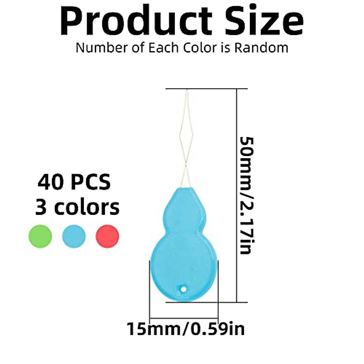Needle Threader,40 pcs Gourd Shape Needle Threader for Hand Sewing Plastic and Metal Easy Threader,Colorful Needle Threaders for Sewing Machine Embroidery Floss Sewing Easy Needle Threader with Box