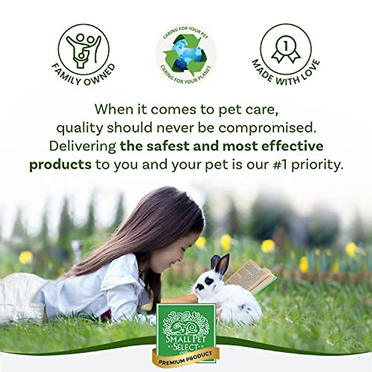 Small Pet Select - Hair Buster Comb for Rabbits, Cats and Dogs, Metal Pet Comb for Shedding and Detangling, Grooming Tool for Small Pets with Long and Short Fur