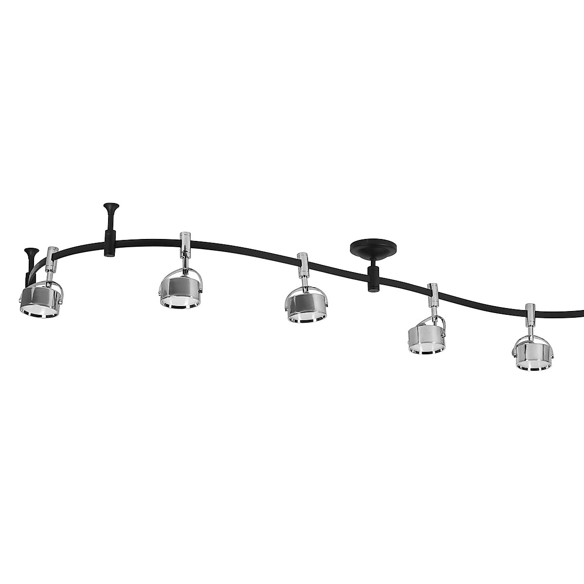 Catalina Lighting 96.5" Modern Track Ceiling Light, Integrated 6-Bulb Spotlight Ceiling Light in Chrome, for Kitchen, Living Room, Home Lighting