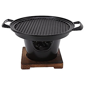 Asixxsix BBQ Charcoal Grill, Nonstick Smokeless Tabletop Grill Portable Korean Barbecue Grill Portable Camping Grill Stove for Indoor Outdoor Picnic BBQ Party