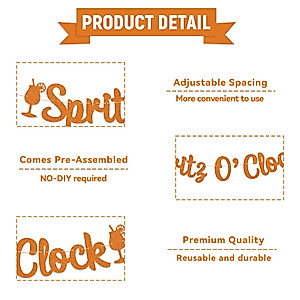 Spritz O’Clock Banner - Lemon Citrus Bridal Shower Bachelorette Wedding Party Decorations, Spritz Bar Banner, Orange Bridal Shower Spritz Station Decoration Orange Glitter