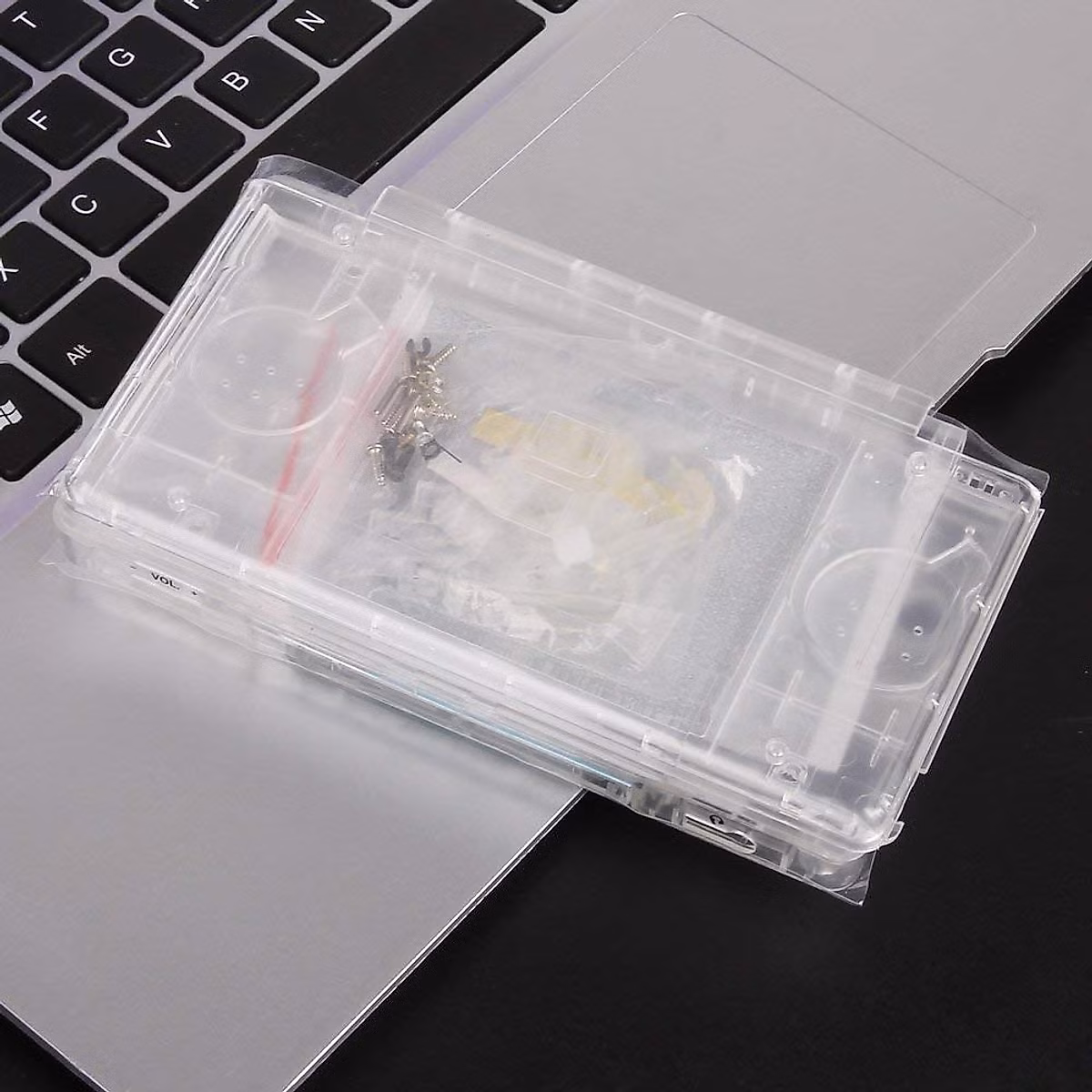 JMXLDS New Full Housing Case Cover Shell with Buttons Replacement Parts For Nintendo DS Lite NDSL Game Console-Crystal Clear