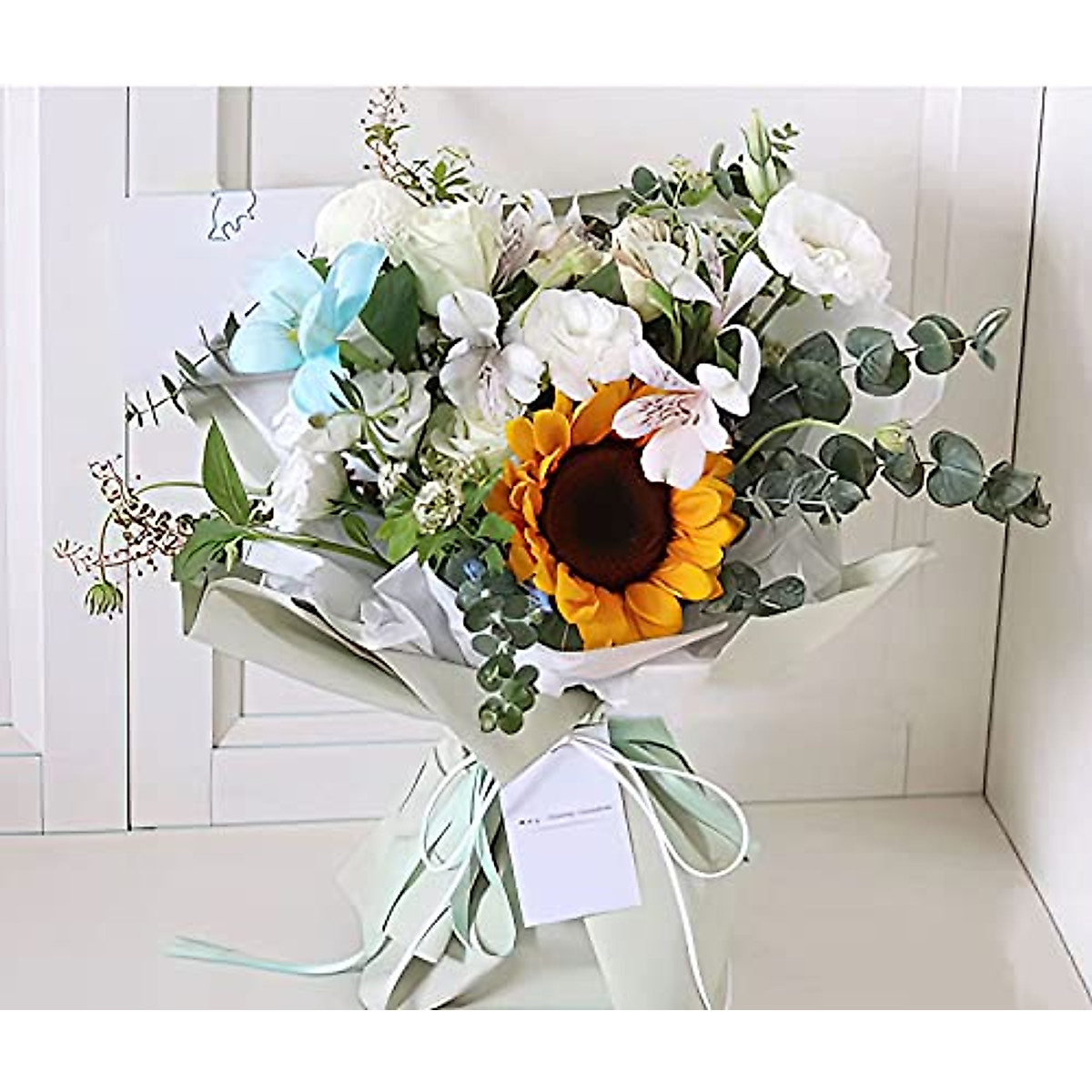 KIMHOME Korean Retro Packaging Waterproof Flower Wrapping Paper Gift Wrapping Flower Shop Bouquet Supplies Roll 23.6 Inch x 32.8 ft (Nude)