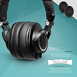 ProStock Hybrid - Custom Upgraded ATH M50X Replacement Ear Pads, Improved Comfort, No Change in Sound, Crafted Earpads Desgined for ATH M50X, M50BTX, M40X Headphones
