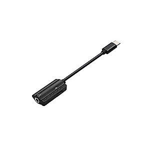 XRGO Black Type C to 3.5mm Audio Adapter with Charging Port