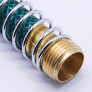 Lifynste Garden Hose Extension Adapter, Hose Kink Protector with Coil Spring, 4 Pack