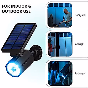 Bell+Howell Bionic Spotlight Deluxe LED Solar Lights, Outdoor with Motion Sensor 50% Brighter, 8 LED Bulbs Waterproof Landscape for Patio Yard Garden Outdoor Lighting As Seen On TV - Set of 4
