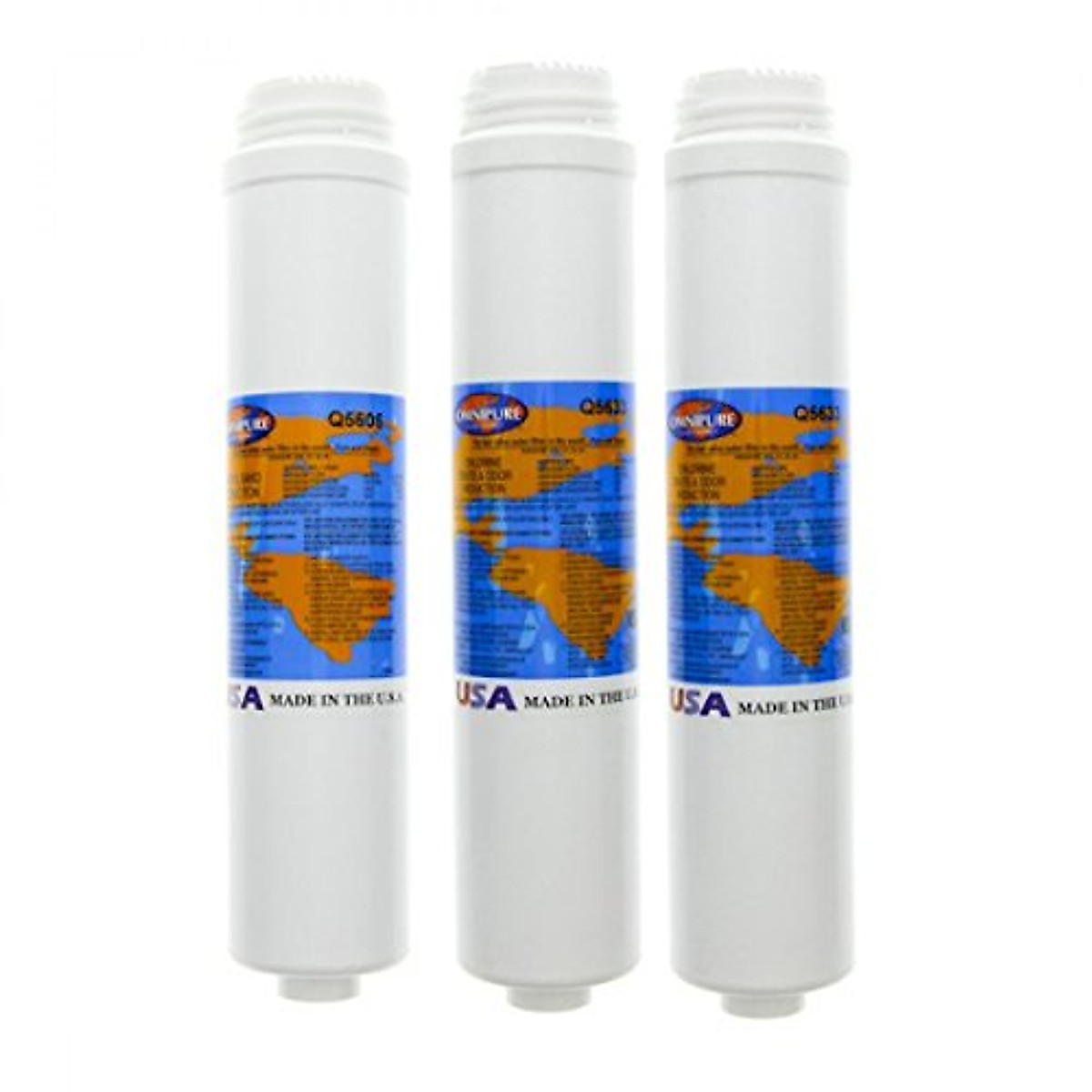 Omnipure Q5605 and (2) Q5633 Replacement Sediment Carbon Filter Cartridge Set