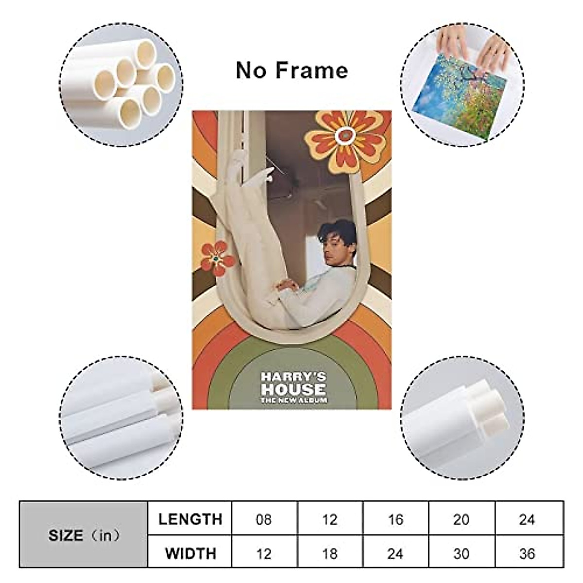 Harry's music House Styles Music Album Cover Posters (2) Wall Art Paintings Canvas Wall Decor Home Decor Living Room Decor Aesthetic 12x18inch(30x45cm) Unframe-style