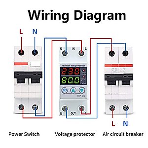 SVP‑916 100‑130VAC Adjustable Over and Under Voltage Protector Plastic Delay Reset Protector Voltage Protective Device(40A)