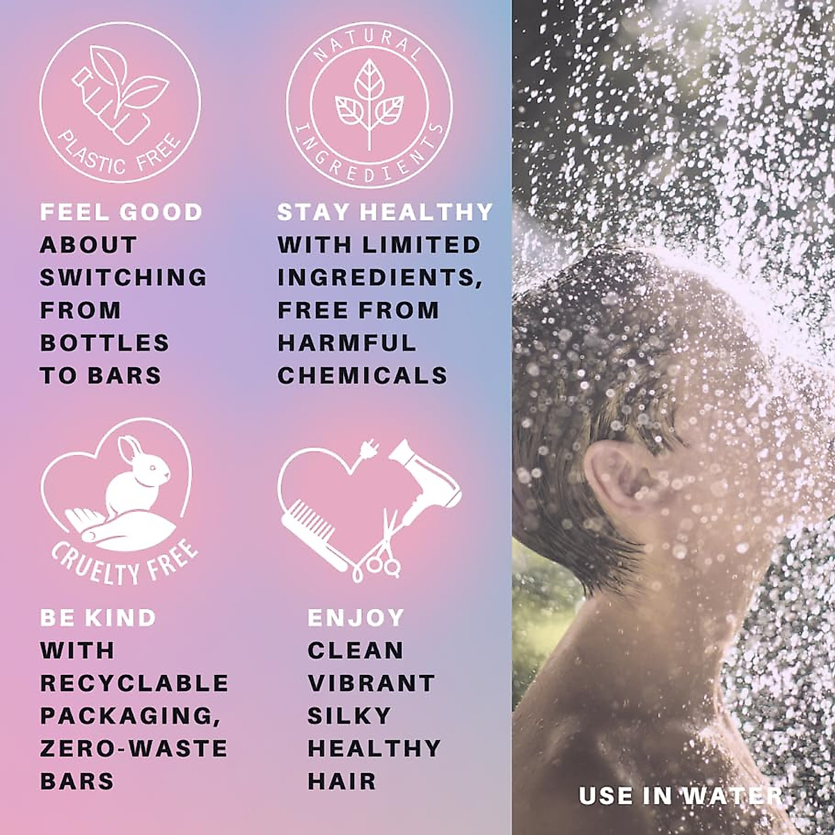 SpiraLeaf Shampoo Bar & Conditioner Bar Set, FRESH LAVENDER Pure Essential Oils, Light Scent, Limited Ingredients, Concentrated Formula, Made USA, Zero Waste, Color-Fragrance Free, Travel Ready