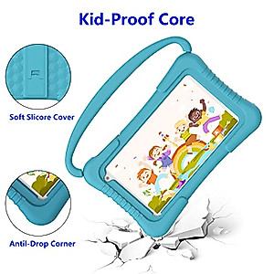 BYANDBY Tablet for Kids, 7 inch Tablet, Android 11 OS, 2GB+32GB ROM, Safety Eye Protection Screen, WiFi, BT, Dual Camera, Parental Control APP, Educational, Games, Tablet with Shockproof Case