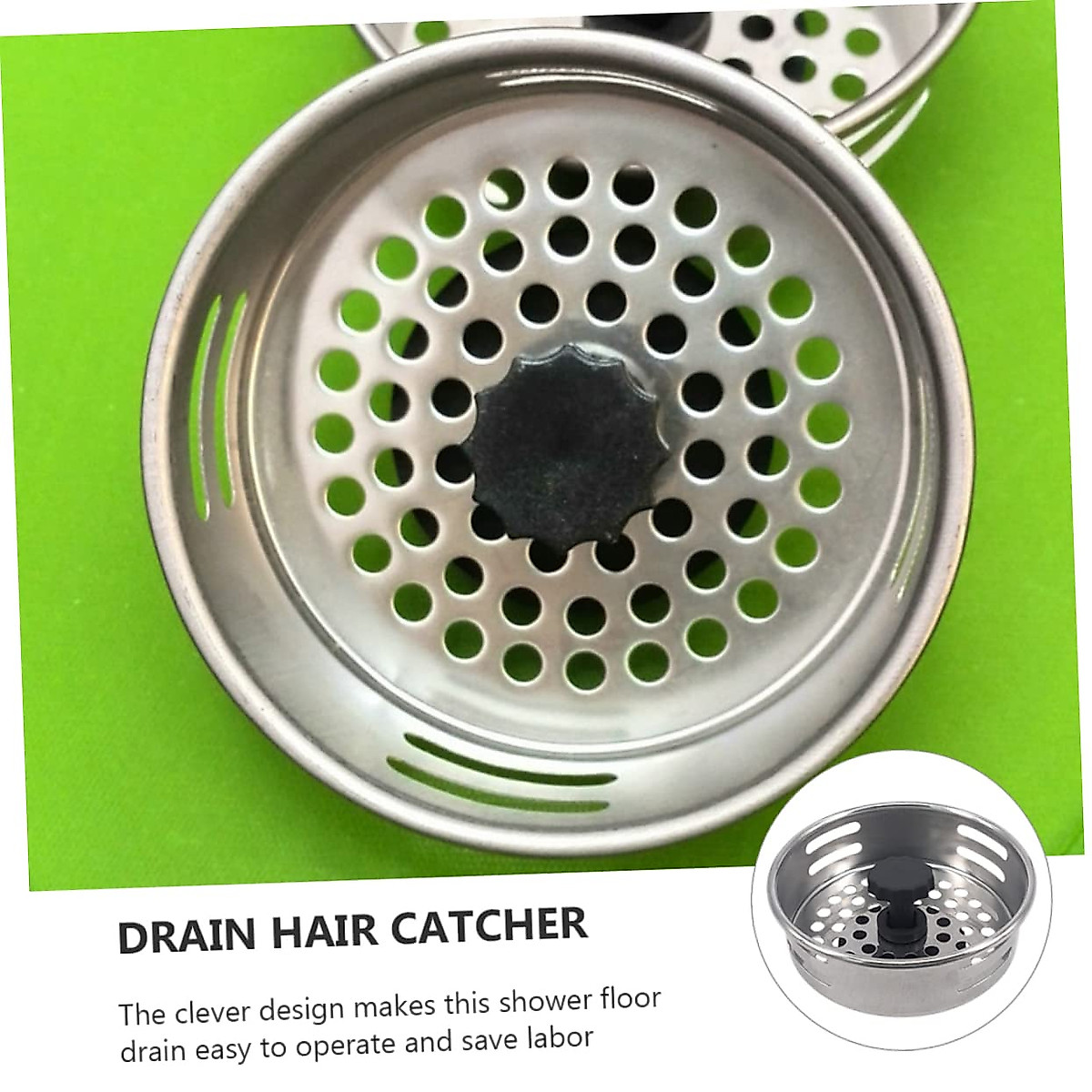 Veemoon 4pcs Kitchen Sink Strainer Kitchen Floor Drainer Drain Hair Catcher Drain Strainer Bathtub Filter Kitchen Sink Stopper with Strainer Bath Filter Stainless Steel Rubber Drainage A27