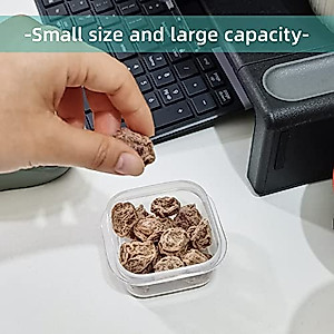 defutay 3 PCS Mini Food Storage Container,Leakproof Plastic Condiment and Sauce Containers with Lids