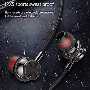 #w0PbXF Hanging Neck in-Ear Ultra-Long Standby Running Sports Bluetooth Headset in-Ear Plug-in Card Large Power Range