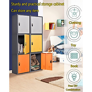 KAER Locker Storage Cabinet,Lockable Storage Cabinet,Metal Locker Storage Cabinet With1 Doors, 19.6" H Cabinet Organizer, for School, Office, Home,Preschool,Garage,Storage Room- Assembly Required