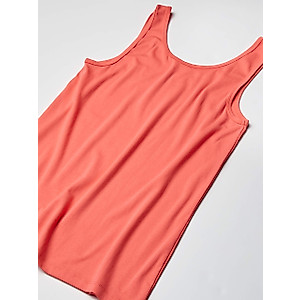 Amazon Essentials Women's Slim-Fit Tank, Pack of 2, Coral Pink/Pink, Medium