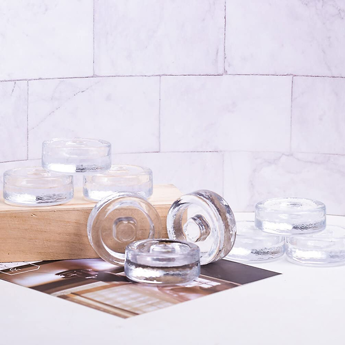 1PC Pickling Kit Glass Weights with Easy Grip Handle for Canning Supplies, Fermenting Weights for Pickling and Canning, Heavy Fermenting Lids Kit for Wide Mouth Mason Jar