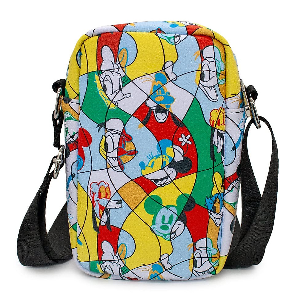 Disney Bag, Cross Body, Disney The Sensational Six Smiling Faces Collage, Multi Color, Vegan Leather