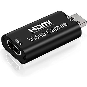 HDMI Video Capture Card, Upgraded 1080p 60fps Capture Card, Cam Link Card Audio Capture Adapter HDMI to USB 2.0 for Gaming, Live Broadcasting, Nintendo Switch, PS3/4, Xbox
