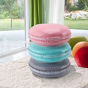 TOPINCN Cute Macaron Biscuits Shaped Shoe Change Stool Fun Food Stool for Kids Foot Rest Stool for Living Room Bedroom Home Decoration