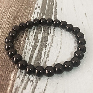 Womens 8mm Black Onyx Rhodonite Rose Quartzs Beaded Wrist Men Women Natural Stone Bracelet Sets Stackable Mala Bracelets, One Size, Zinc