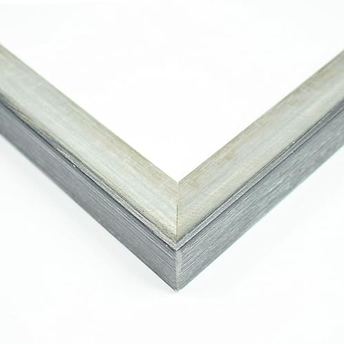 6x5 Frame Silver Solid Wood Picture Frame Width 1.3125 Inches | Interior Frame Depth 0.5 Inches | Lenore Metallic Photo Frame Complete with UV Acrylic, Foam Board Backing & Hanging Hardware