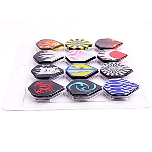 MaxMau Dart Flights,144 pcs Standard Shape Professional Flight Feather Replacement Tails Wing for Steel Tip and Soft Tip Darts