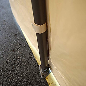 SORARA Carport 10 x 20 ft Heavy Duty Canopy Garage Car Shelter with Windows and Sidewalls, Beige