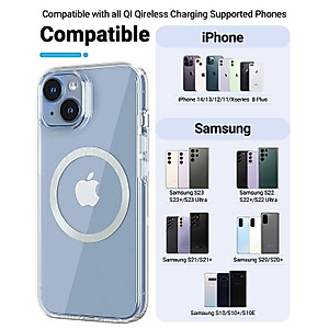 KALAPOP Magnetic Wireless Charging Magsafe Ring-6 PCS,Ultra-Thin(0.4mm) Magsafe Sticker, Compatible with iPhone 15/14/13/12 Series,Samsung Galaxy,Google Pixel Series,Magsafe Accessories-3Black&3Silver