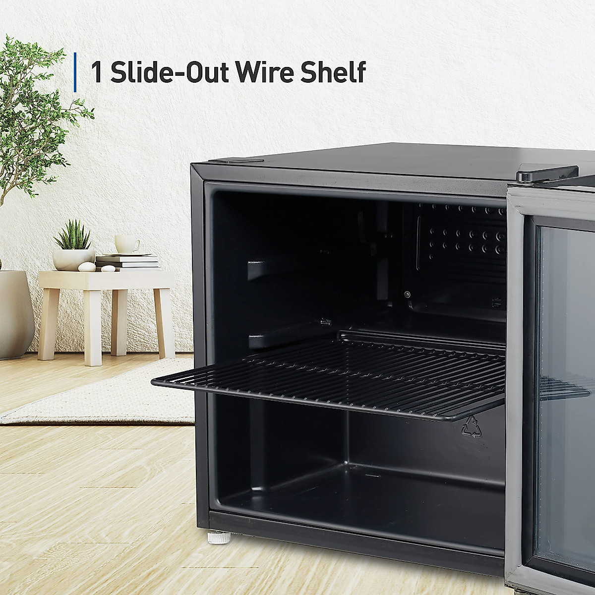 Commercial Cool Beverage Cooler, 1.7 Cu. Ft. Capacity, Drink Fridge with Adjustable Shelf & Temperature Control, Mini Beverage Fridge Holds up to 51 Cans