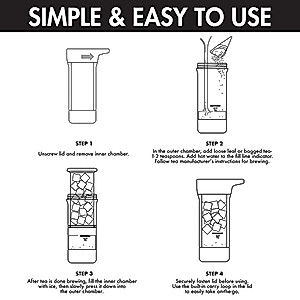 Primula Press and Go Iced Tea Maker, Travel Tumbler, Infuser Bottle, Leak-proof Flip-top Lid with Carry Loop, Dishwasher Safe, Made without BPA, 16-Ounce, Green