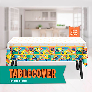 Unique Minions Birthday Party Decorations | Tablecover, Plates and Napkins for 16 | Minion Birthday Party Decorations | Officially Licensed