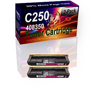 SINIYA 2-Pack (Magenta) Compatible M C250FWB M C250 Toner Cartridge Replacement for Ricoh C250 408350 Printer Toner Cartridge