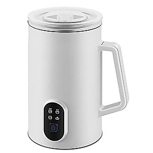 Milk Frother, 4-in-1 Electric Milk Steamer, 10oz/290ml Automatic Hot and Cold Foam Maker and Milk Warmer for Latte, Cappuccinos, Macchiato, From the Makers of GOGENGEN Pot, White