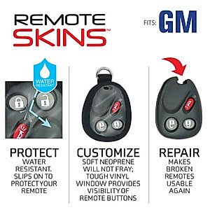 Lucky Line Flexible Remote Skin, GM Models, 1 Pack (48901) , Black
